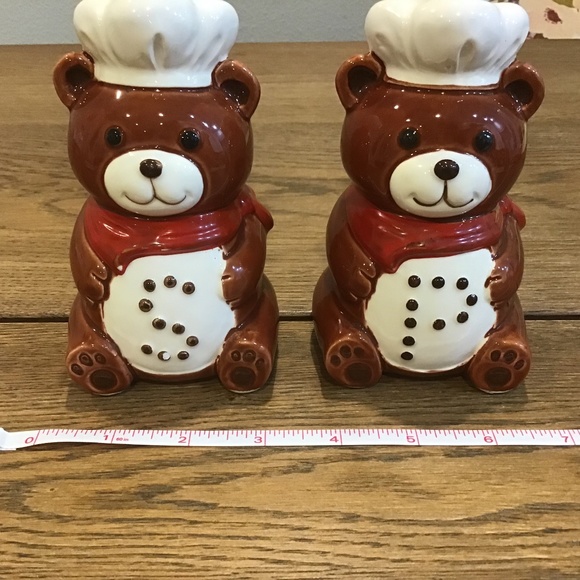Kitchen | Vintage Bd Ceramic Chef Teddy Bear Salt And Pepper Shakers ...